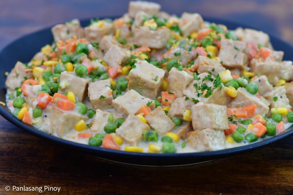 Creamy Tofu with Mixed Vegetables - Panlasang Pinoy