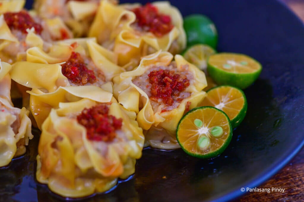 Siomai (Pork and Shrimp) with Chili Garlic Oil - Panlasang Pinoy