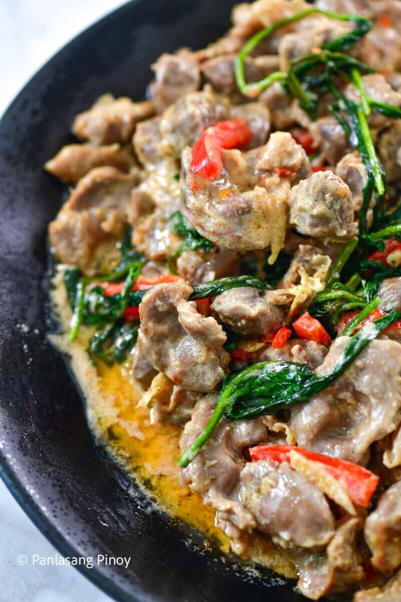 Chicken Gizzard Ginataan - Panlasang Pinoy