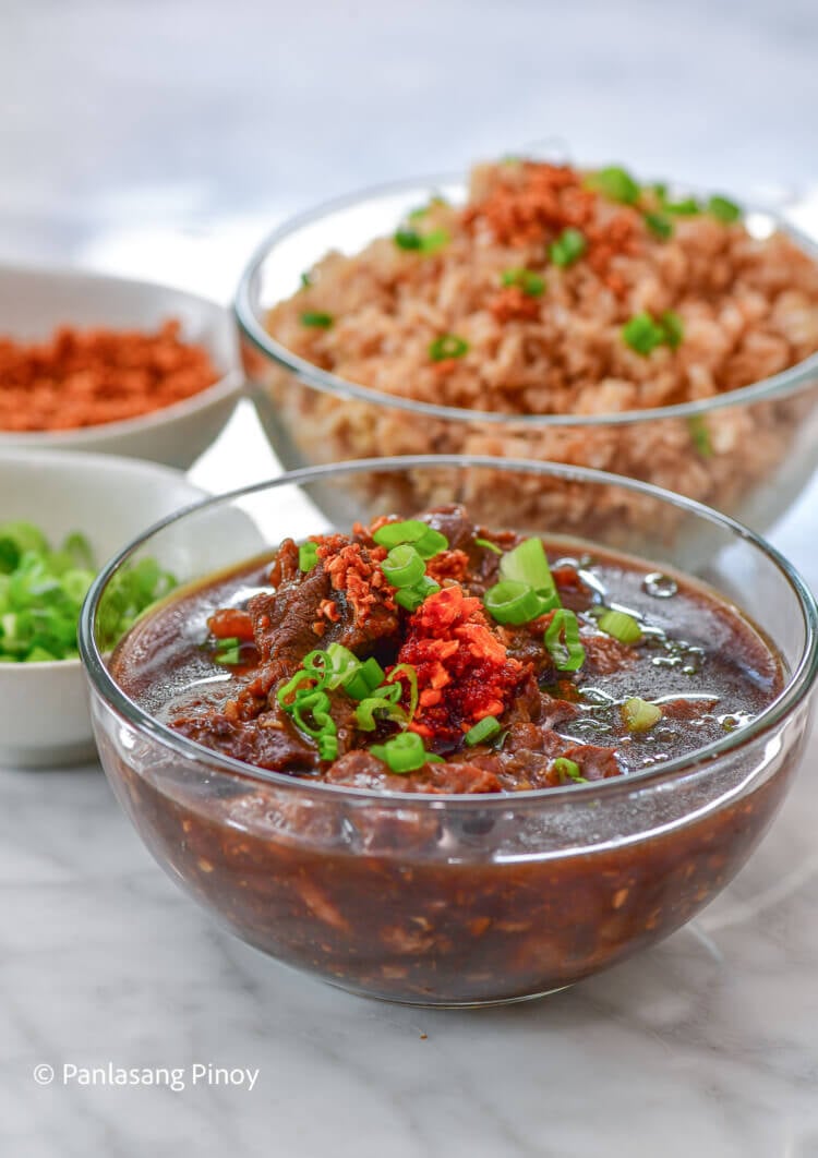 Retiro Beef Pares with Chicharon Bulaklak - Panlasang Pinoy