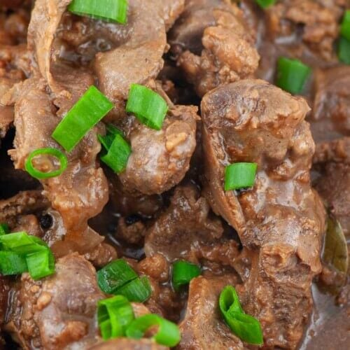 Chicken Liver and Gizzard Adobo - Panlasang Pinoy