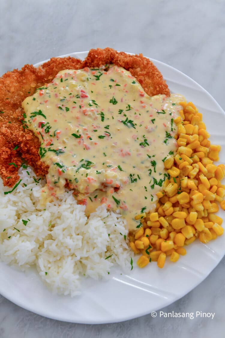 Filipino Chicken ala King with Creamy Sauce - Panlasang Pinoy