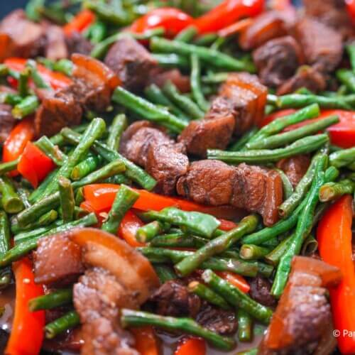 Ginisang Sitaw with Bell Pepper - Panlasang Pinoy